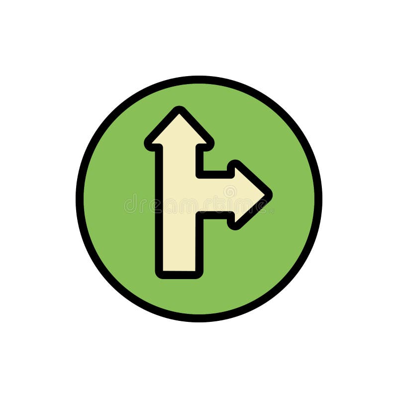 Arrow Right and Up Icon. Simple Color with Outline Vector Elements of Pointer Icons for Ui and ...