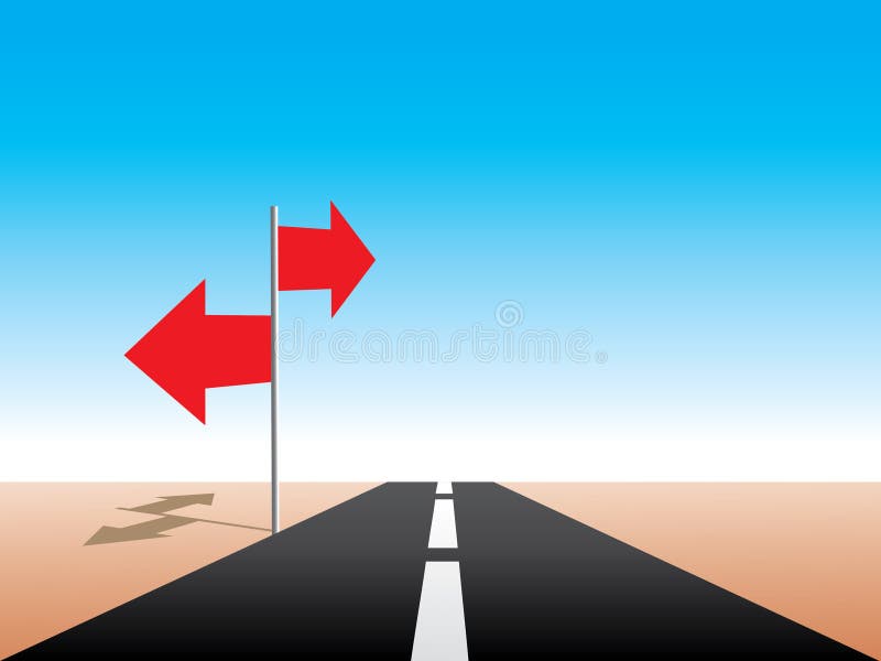 Arrow on the Road Illustrator 3d Design Vector Stock Illustration ...