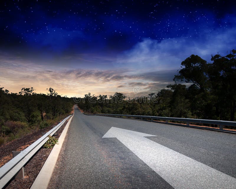 Arrow on road stock photo. Image of traffic, journey - 48653442