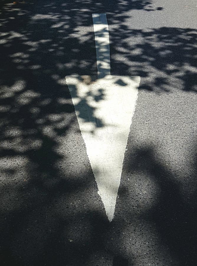 Arrow road marking stock photo. Image of white, marking - 76487842