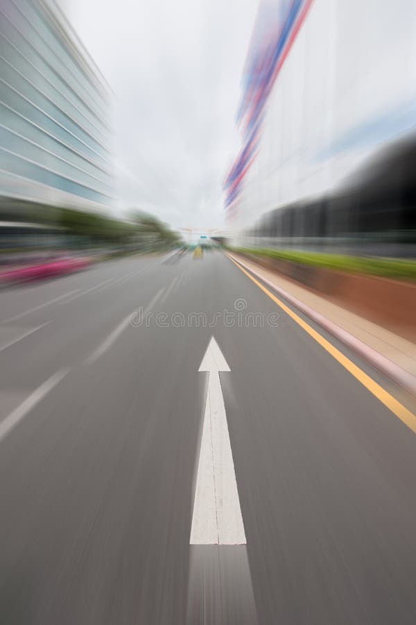 Arrow on the road stock photo. Image of light, road, horizon - 58286224