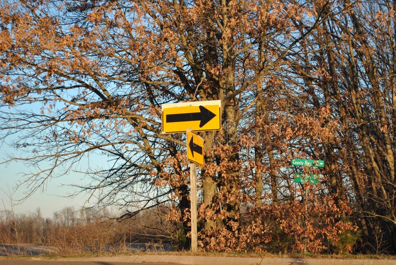 Arrow Road Sign stock image. Image of road, country, beautiful - 63170657