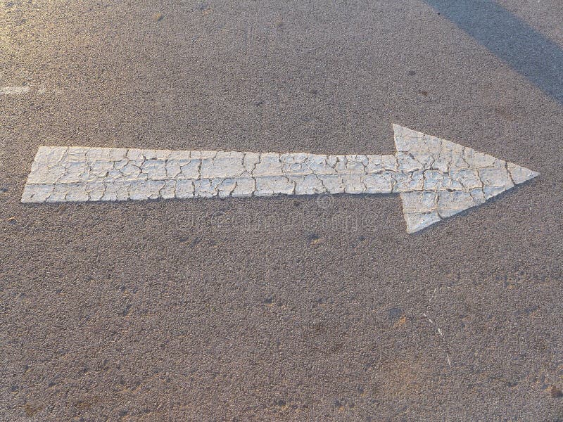 Arrow on road stock photo. Image of pattern, strip, outdoor - 46410882