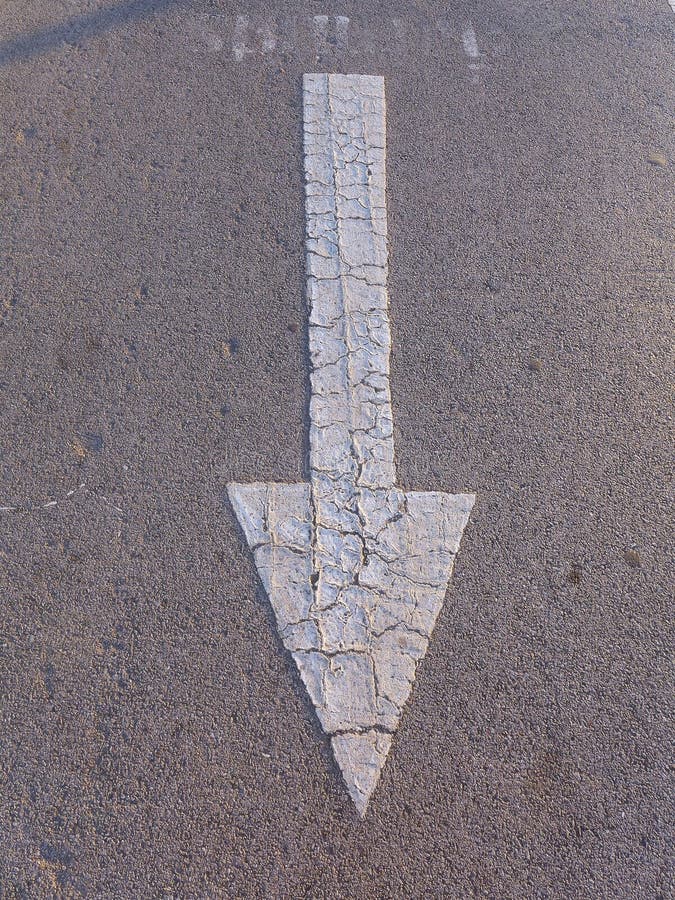 Arrow on road stock image. Image of black, scene, single - 46410883