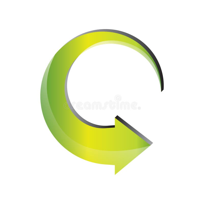 Arrow Rotate Anticlockwise. Vector Illustration Decorative Design Stock ...