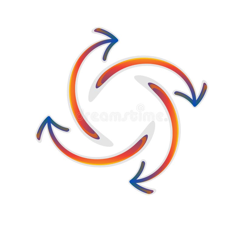 Set of Arrow Rotate Icon stock illustration. Illustration of shape ...