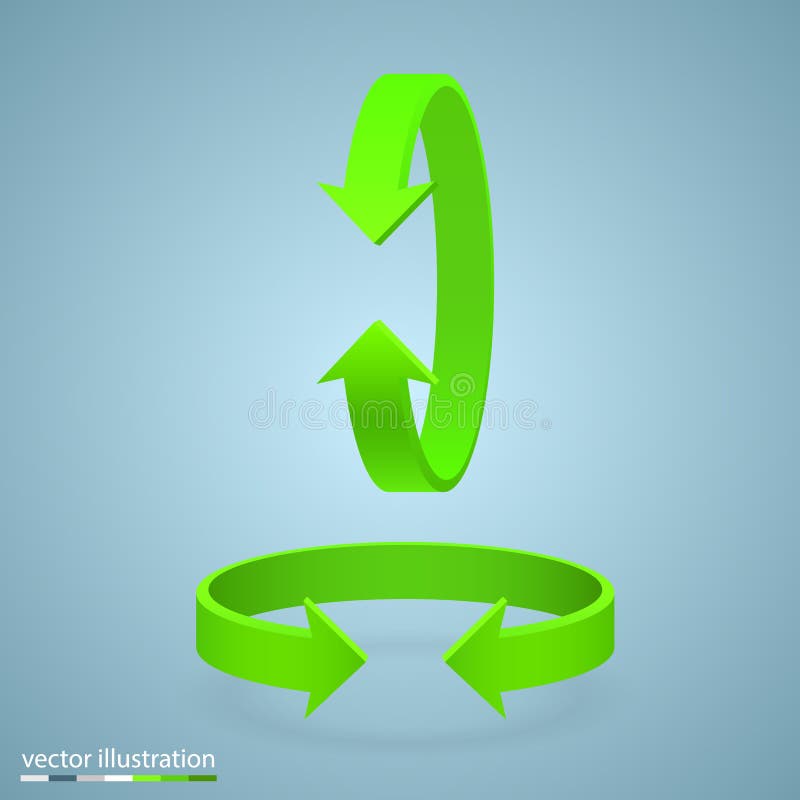 Arrow rotation 3d stock vector. Illustration of curve - 50550761