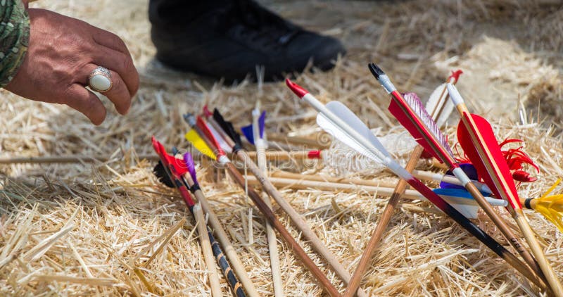 Arrow Rprojectile Weapon System Archery Stock Photo - Image of holding ...