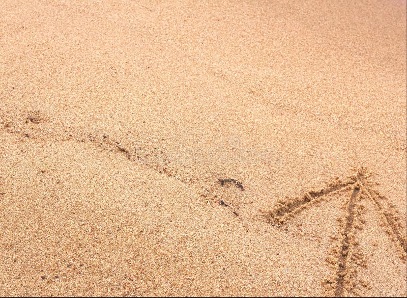Arrow on sand pointing up stock photo. Image of abstract - 126309170
