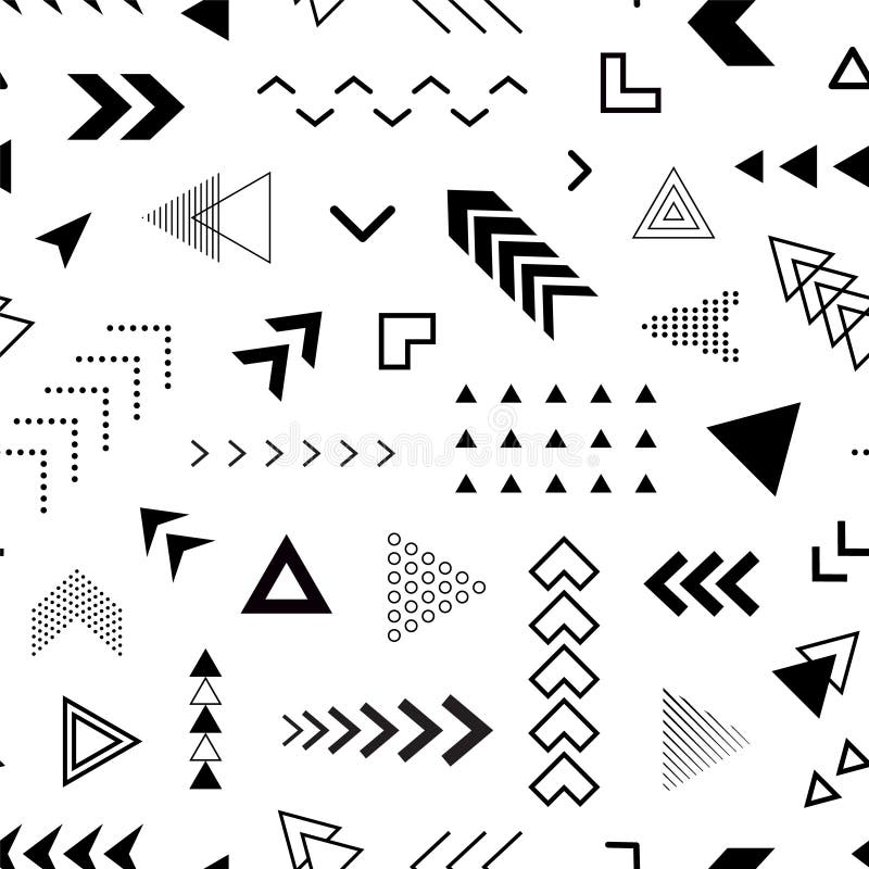 Arrow Seamless Pattern. Abstract Geometric Design for Prints. Graphic ...
