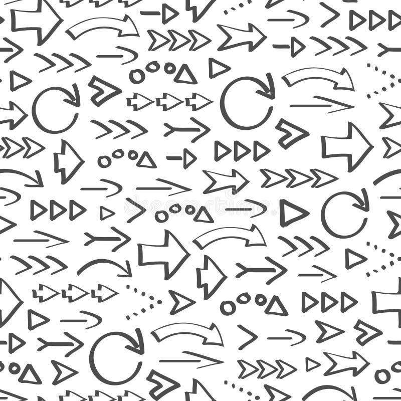 Arrow seamless pattern stock illustration. Illustration of pointer ...