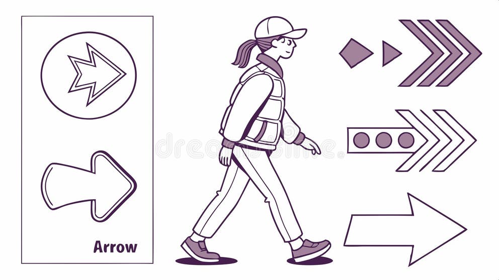 Arrow Sequence Illustration, Direction and Flow, Process and Steps ...
