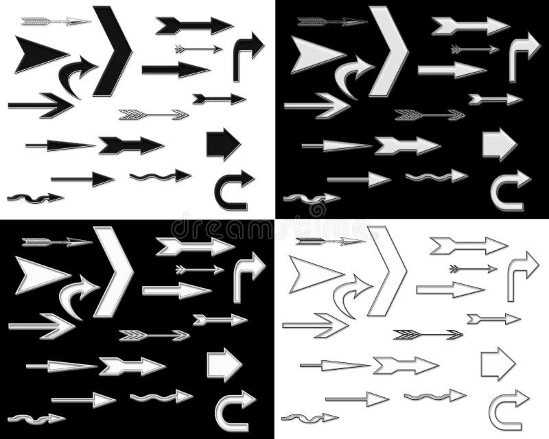 Diffrent Arrows Stock Illustrations – 6 Diffrent Arrows Stock ...