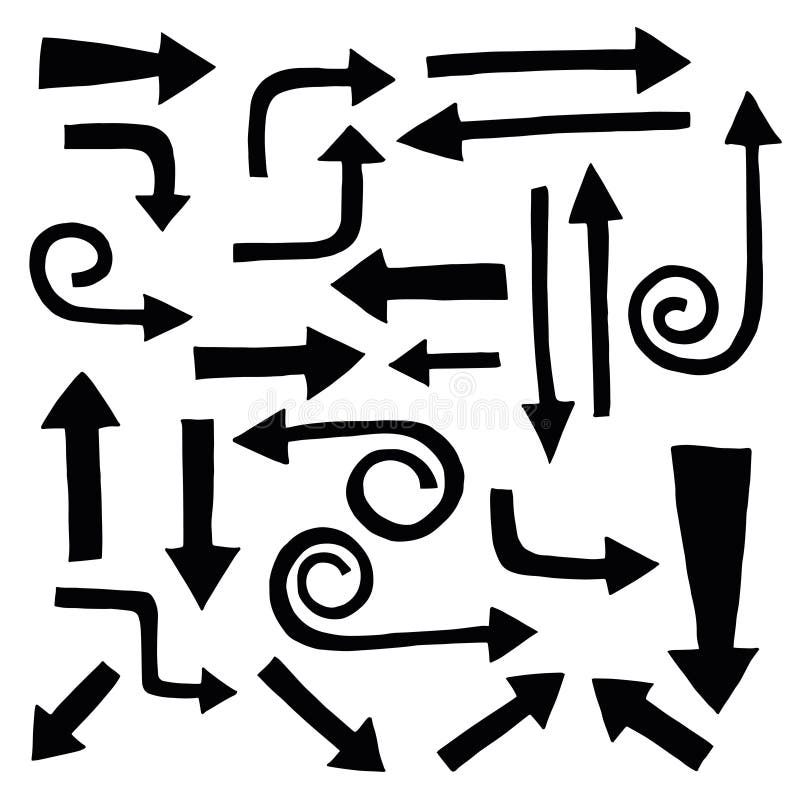 Arrow Set - a Set of Arrow Designs in Different Styles. Each Element is ...