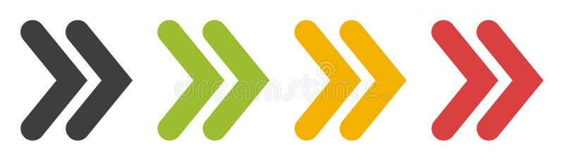 Arrow Set Icon. Colored Arrow Symbols Stock Vector - Illustration of ...