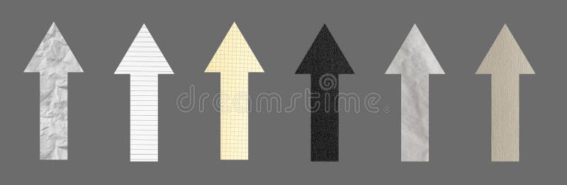 Arrow Set Pointing Up, Abstract Symbols for Navigation, Progress, and ...