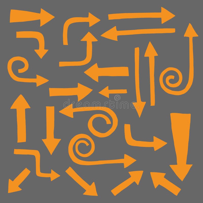 Arrow Set - a Set of Arrow Designs in Different Styles. Each Element is ...