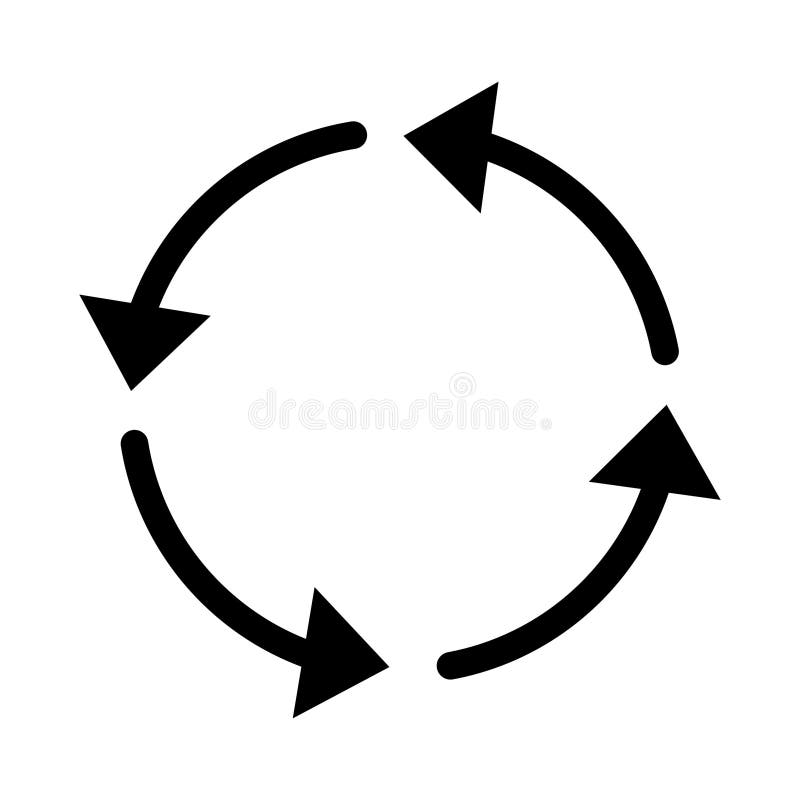 Arrow in the Shape of a Circle Stock Vector - Illustration of movement ...