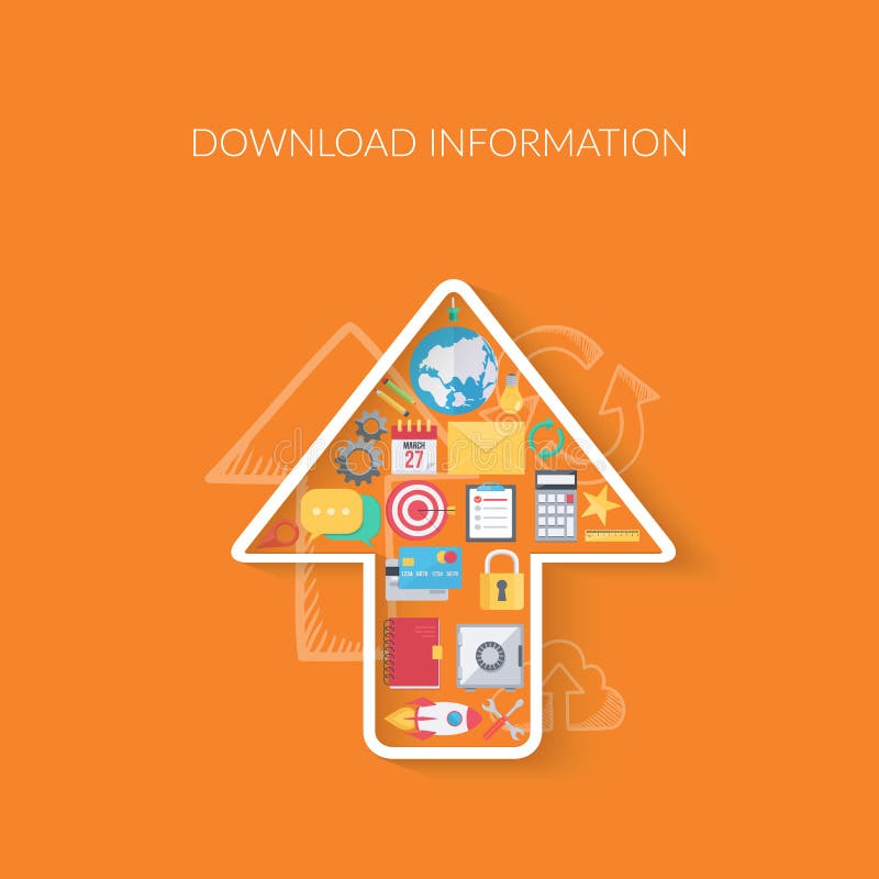 Arrow Shape and Content Symbols. Stock Vector - Illustration of colour ...