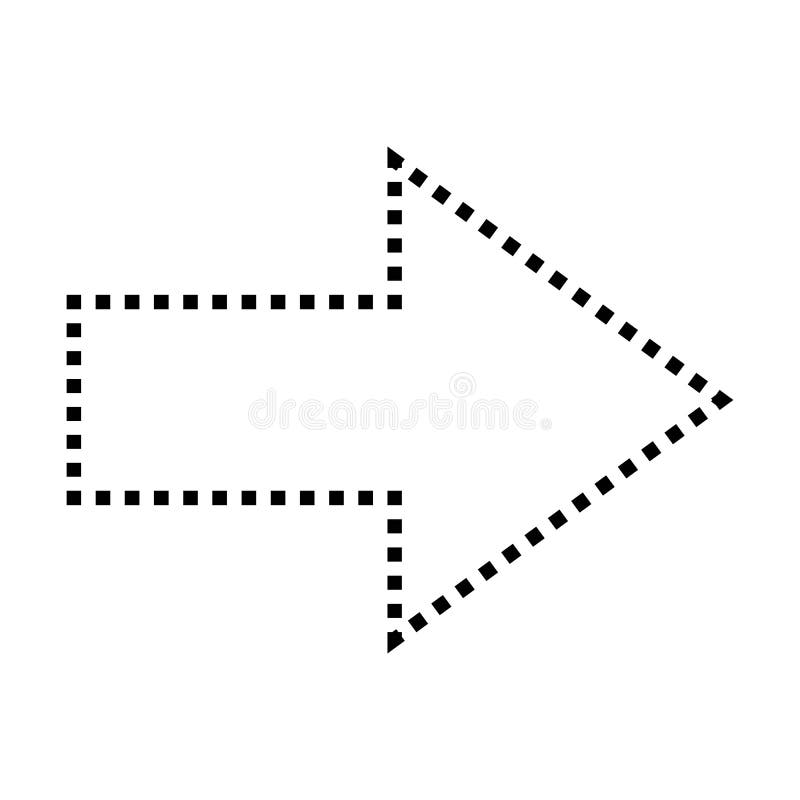 Arrow Shape Dotted Symbol Vector Icon for Creative Graphic Design Ui ...