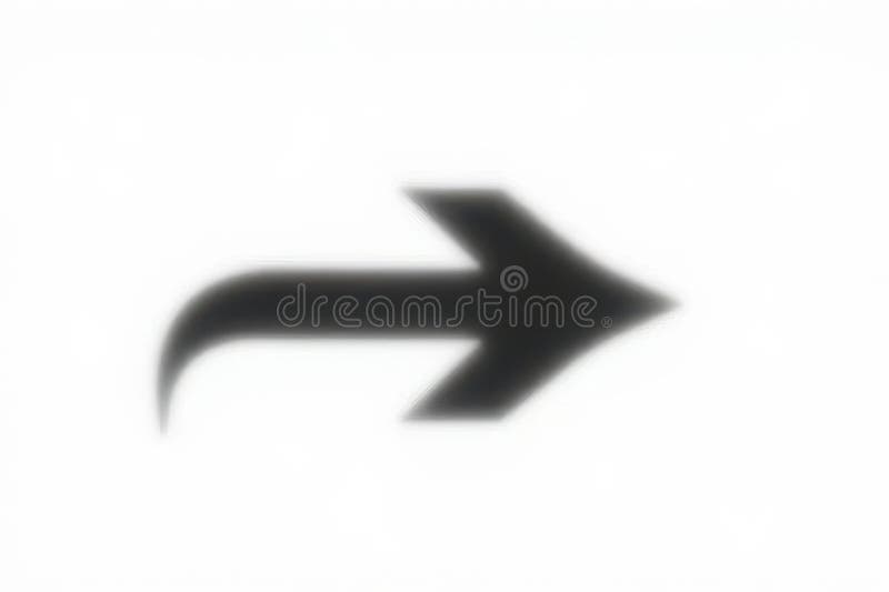 Curved Triangular Arrow Form with Inverted Ending Direction Stock ...