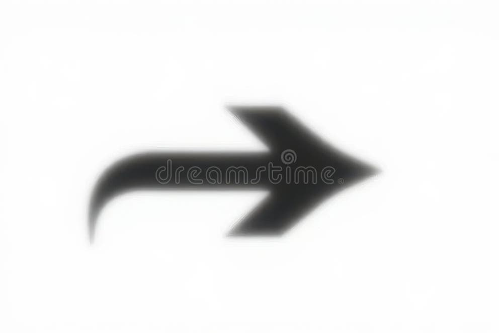 Curved Triangular Arrow Form with Inverted Ending Direction Stock ...