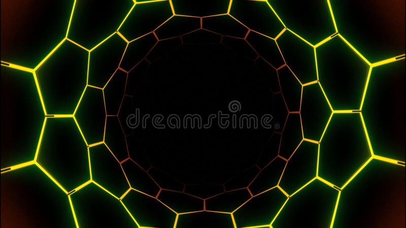 Arrow Shape Glowing Red and Blue Neon Design Neon Lines Movement in ...