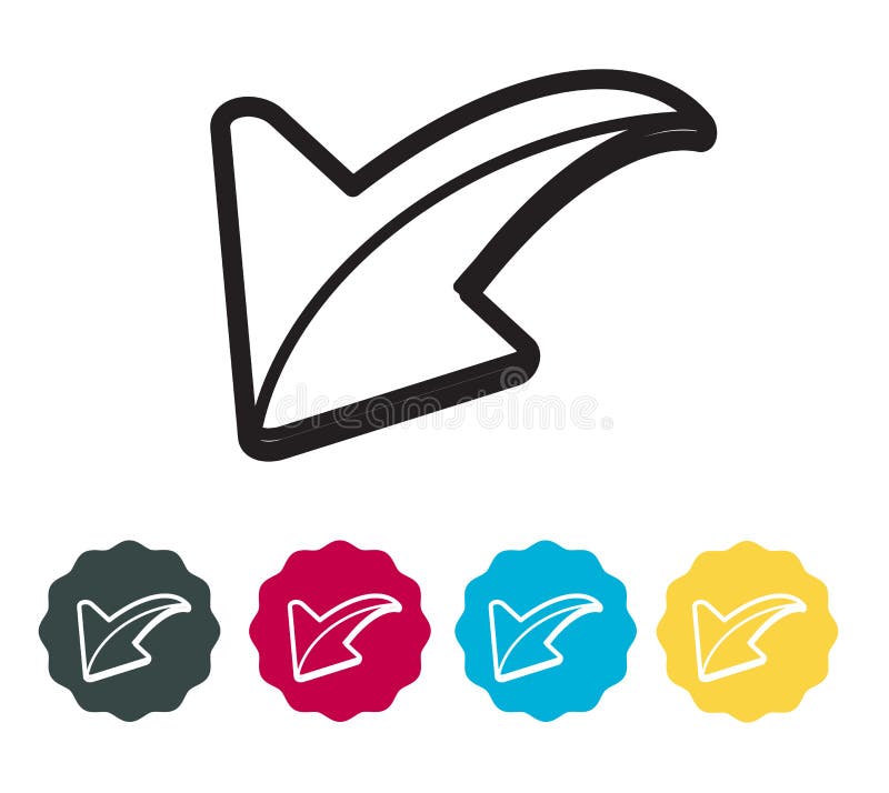 Arrow Shape Icon - Illustration Stock Illustration - Illustration of ...