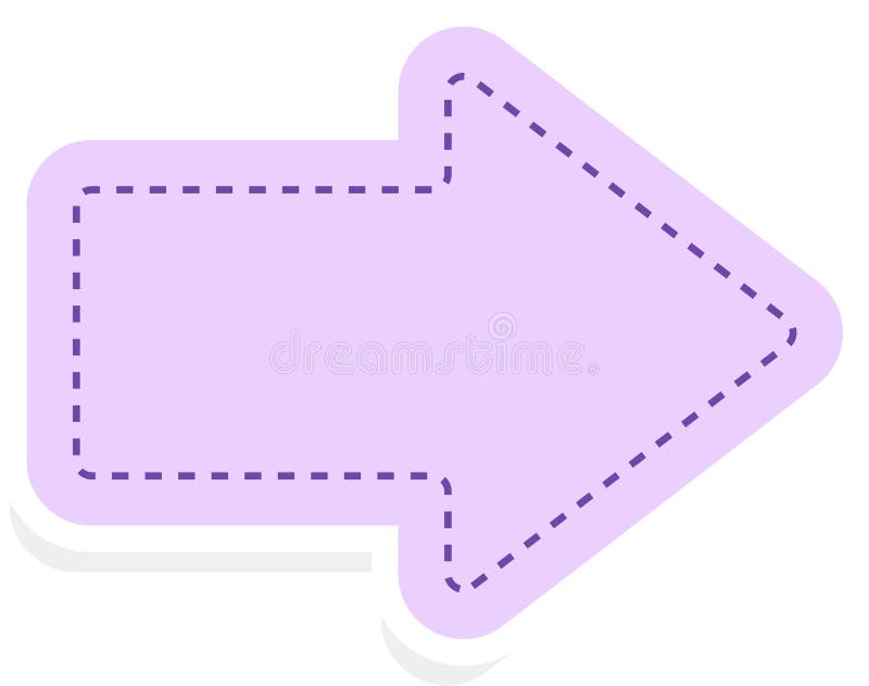 Arrow Shape Paper Sticker stock vector. Illustration of arrow - 365071455