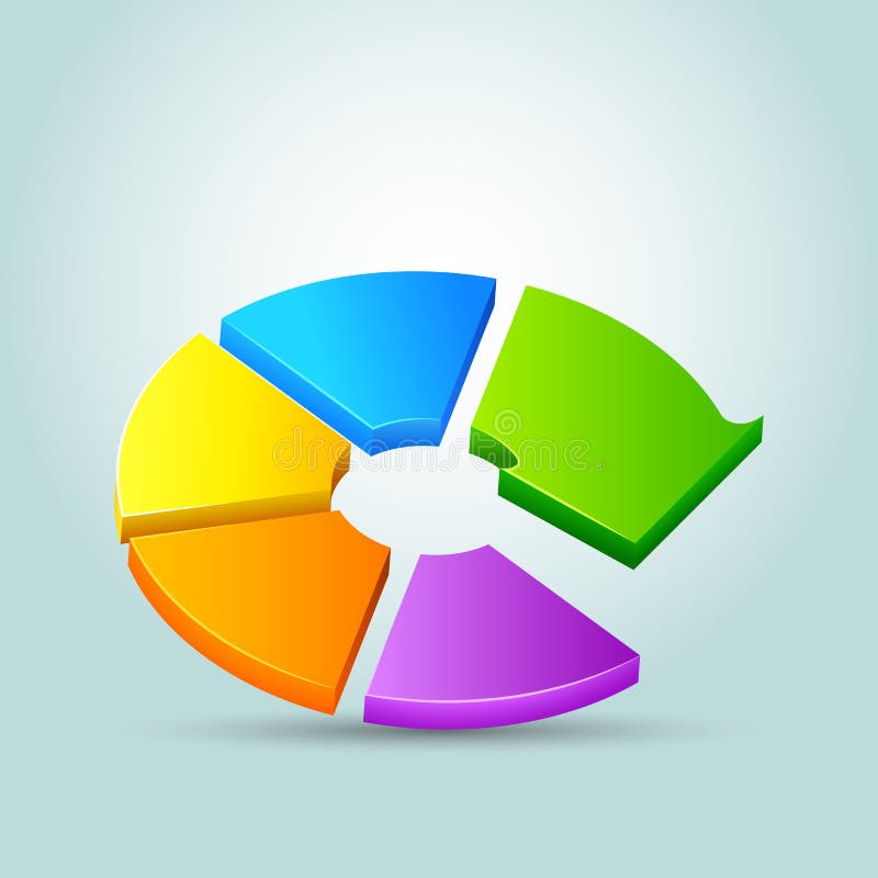 Arrow shape Pie Chart stock vector. Illustration of accounting - 30744301