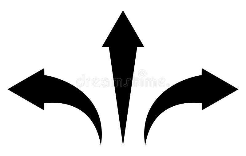 Arrow Shape Symbol Set - Pointed Arrow Pointing To the Left, Right and ...