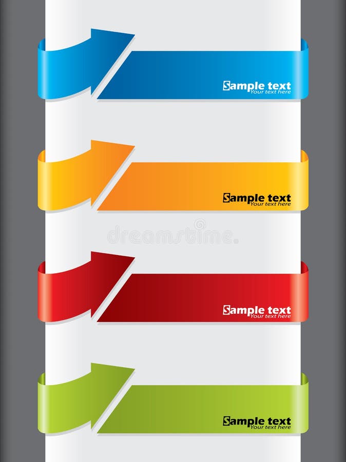 Arrow Shaped Advertising Labels Stock Vector - Illustration of commerce ...