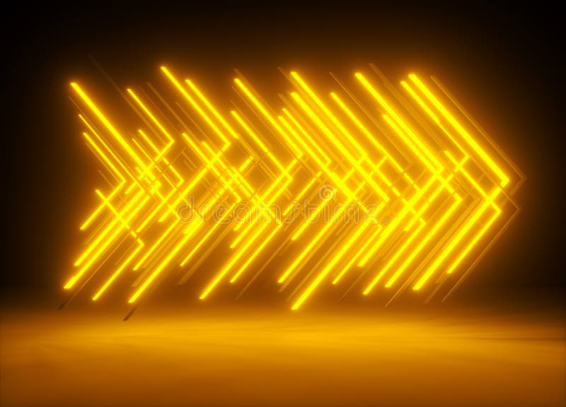 Arrow Shaped Bright Lights Abstract Background Stock Illustration ...