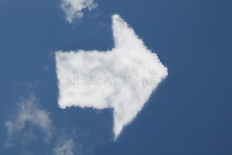 Arrow shaped cloud stock photo. Image of white, left, right - 7483428