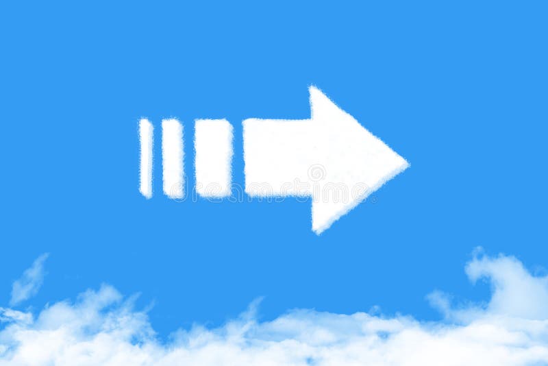 Arrow shaped cloud stock illustration. Illustration of circle - 196940435