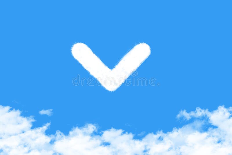 Arrow shaped cloud stock illustration. Illustration of sign - 196940470