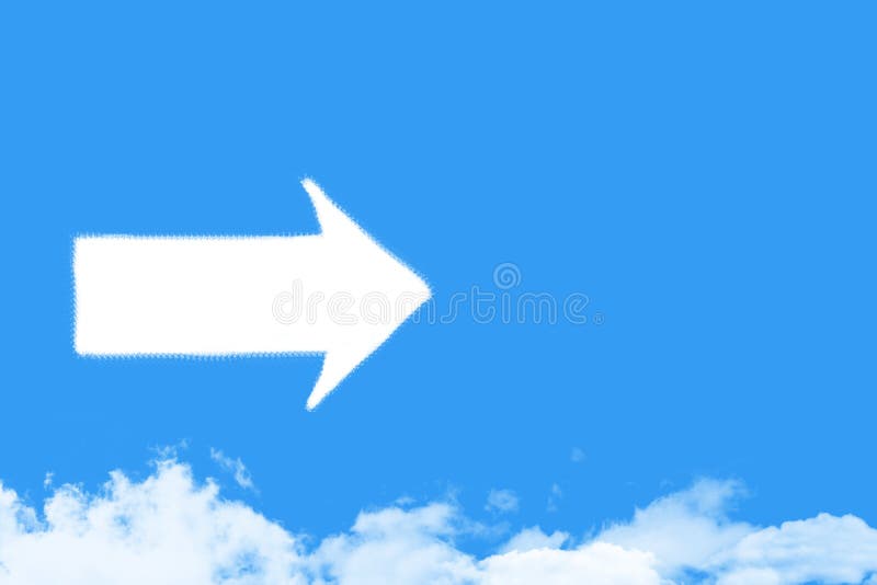 Arrow shaped cloud stock illustration. Illustration of shape - 196940473