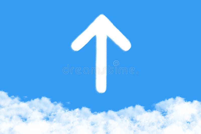 Arrow shaped cloud stock illustration. Illustration of circle - 196940535