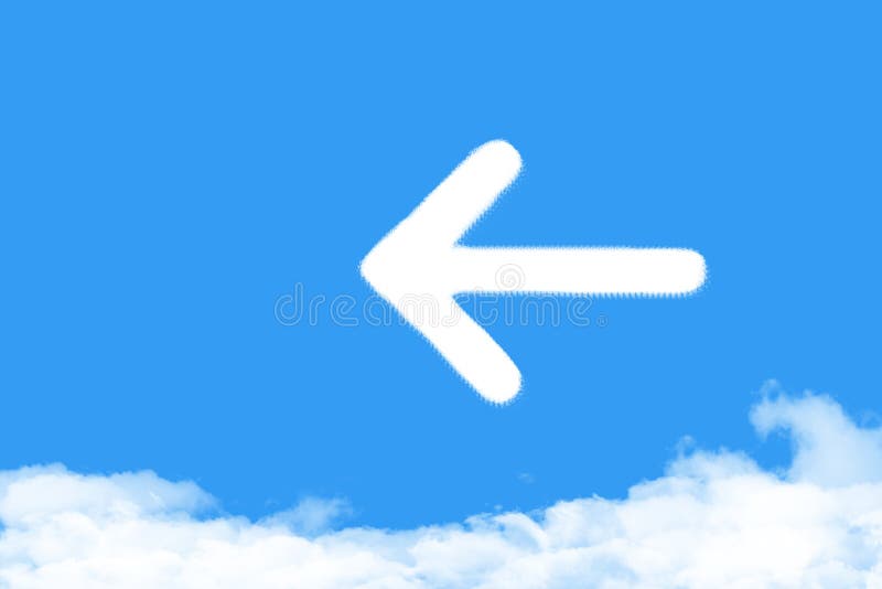 Arrow shaped cloud stock illustration. Illustration of shaped - 196940536