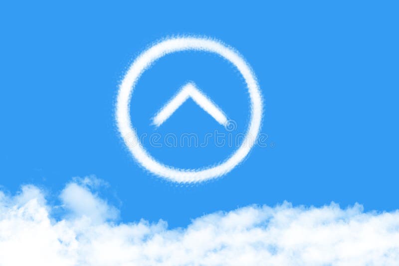 Arrow Shaped Cloud on Blue Sky Stock Illustration - Illustration of ...