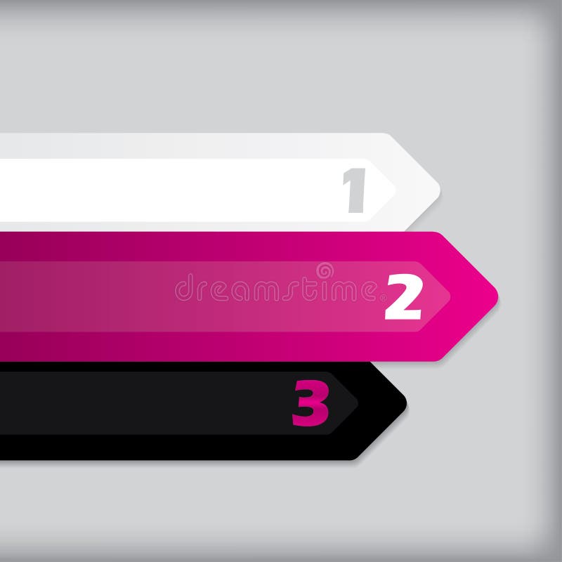 Arrow Shaped Color Advertising Label Set Stock Vector - Illustration of ...