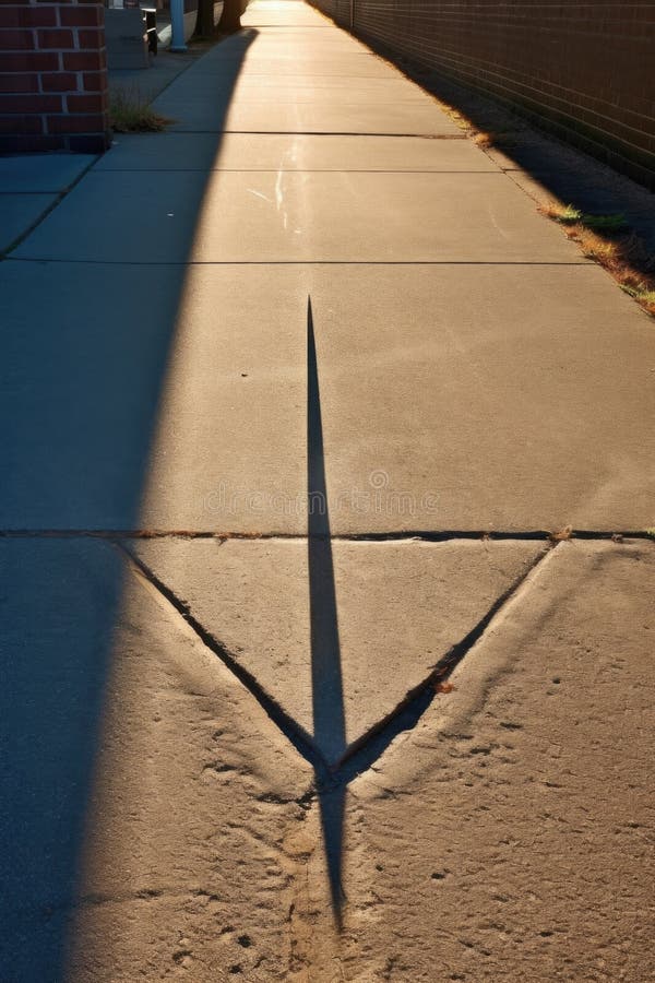Arrow-shaped Shadow Cast by Sunlight on Pavement Stock Illustration ...