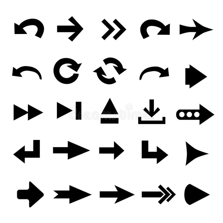 Arrow shapes stock vector. Illustration of undo, shape - 6072463