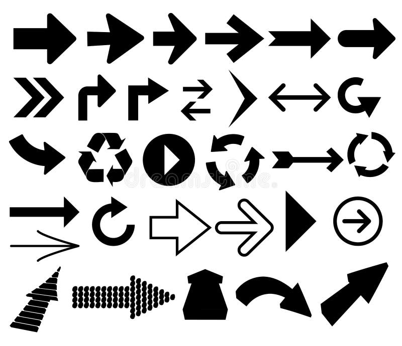 Arrow Shapes And Directions Stock Vector - Illustration of shapes ...