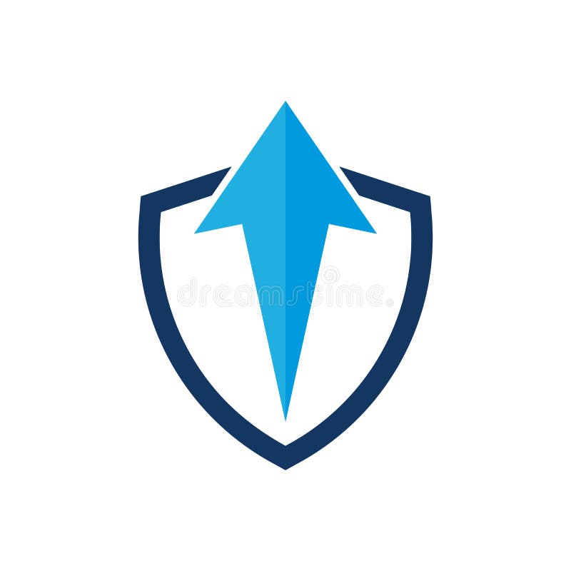 Arrow Shield Logo Icon Design Stock Vector - Illustration of direction ...