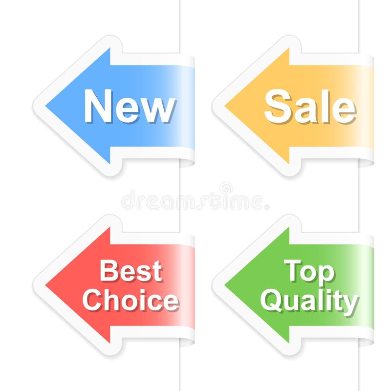 Arrow shopping labels stock vector. Illustration of index - 52783135