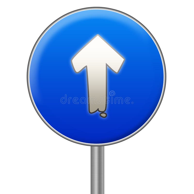 Go straight stock illustration. Illustration of sign, arrow - 512650