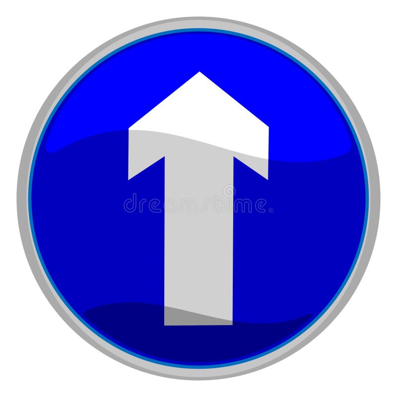 Arrow sign stock vector. Illustration of blue, icon, style - 4373587