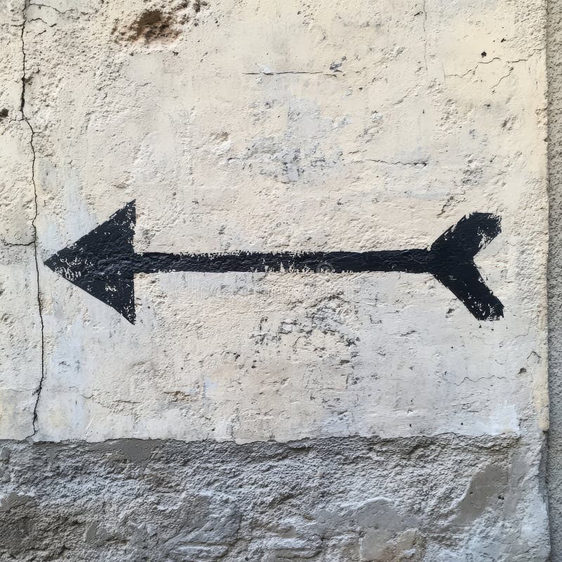Arrow Sign on the Concrete Wall. Eps 10 Vector File Stock Illustration ...