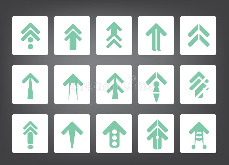 Arrow Sign Flat Vector Icons Stock Vector - Illustration of blank ...